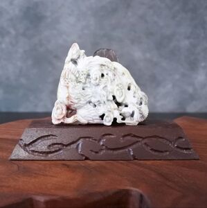 Vintage | Art | Antique Old Chinese Two Sided Dragon Phoenix Soapstone ...